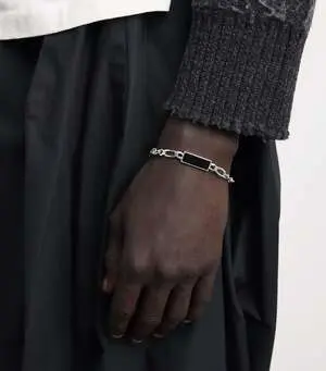 FYR Sterling And Onyx Link Bracelet