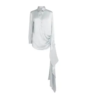 ABADIA Silk Draped Shirt