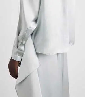 ABADIA Silk Draped Shirt