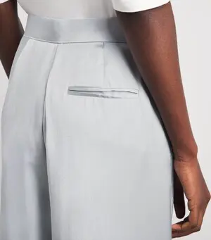 ABADIA Wide Leg Satin Trousers
