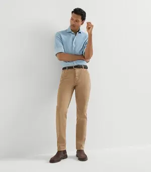 Brunello Cucinelli Denim Garment-dyed Trousers