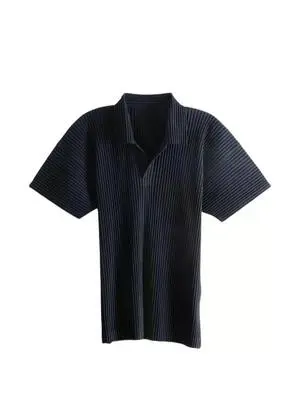 Issey Miyake Pleated T-shirt - Blue