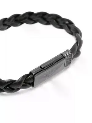 ASTON MARTIN WATCHES Braided Leather Bracelet With Engraved Clasp