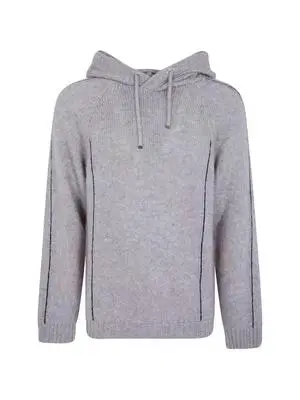 Giorgio Armani Alpaca Contrast Stitch Hoodie