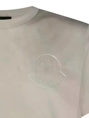 Moncler Three-dimensional Logo Cotton T-shirt - Neutrals