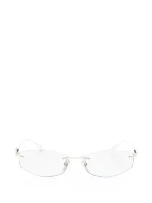 Balenciaga Rimless Geometric-frame Sunglasses