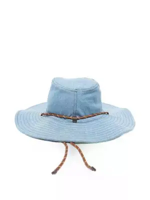 Miu Miu Logo Embroidered Wide Brim Hat