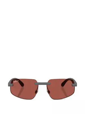 Ray-ban Geometric-frame Rimless Sunglasses - Grey