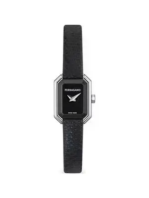 FERRAGAMO Crystal Petite 20mm Watch - Black