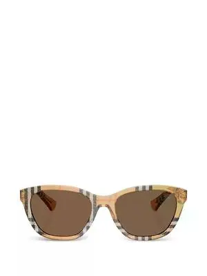 Burberry Checked Sunglasses - Neutrals