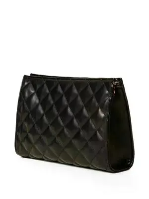 TWINSET Set Of Three Quilted Faux Lambskin Nappa Beauty Cases With Logo Lettering
