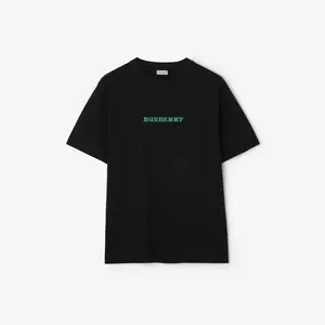 Burberry Heritage Logo Cotton T-shirt - Black