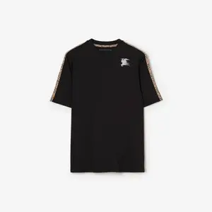 Burberry Check Trim Jersey T-shirt - Black