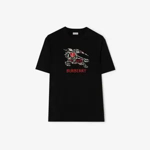 Burberry Heart Knight Cotton T-shirt - Black