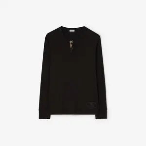 Burberry Long-sleeve Cotton Top - Black