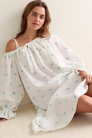 Sleeper Cha-cha Ruffled Midi Slip Dress At - Linum