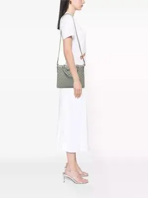 FERRAGAMO 2016-2026 Quilted Leather Vara Bow Tracy Satchel - Grey