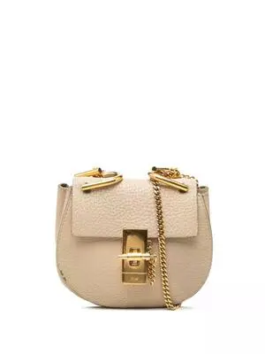 Chloé 2016 Nano Grained Calfskin Drew Crossbody Bag - Brown