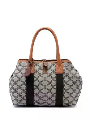 Celine 2009 Macadam Canvas Tote Bag - Neutrals