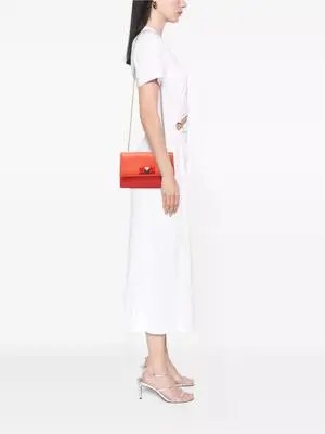 FERRAGAMO Leather Vara Bow Chain Crossbody Bag