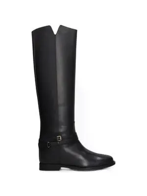 VIA ROMA 15 Leather Buckle-strap Boots