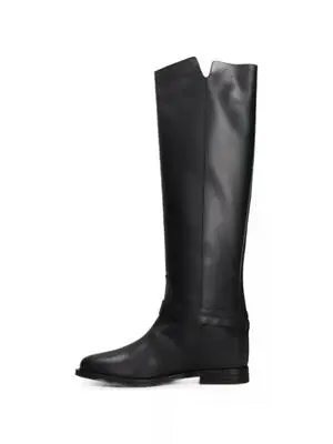 VIA ROMA 15 Leather Buckle-strap Boots