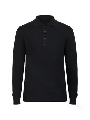 PAOLO PECORA Textured Polo Shirt - Blue