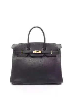 Hermès 1996 Ardennes Birkin Retourne 35 Handbag - Black