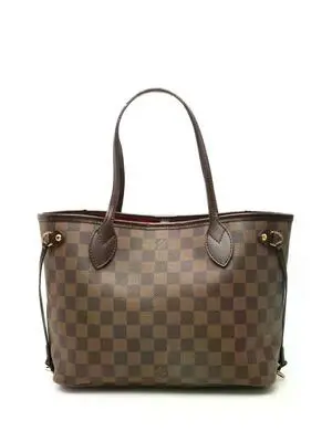 LOUIS VUITTON 2008 Damier Ebene Neverfull Pm Tote Bag - Brown