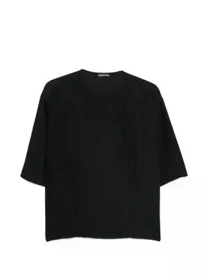 Emporio Armani Button-detail Round-neck Blouse