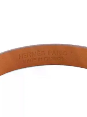 Hermès Rival Mini Leather Bracelet With Pyramid Studs - Silver