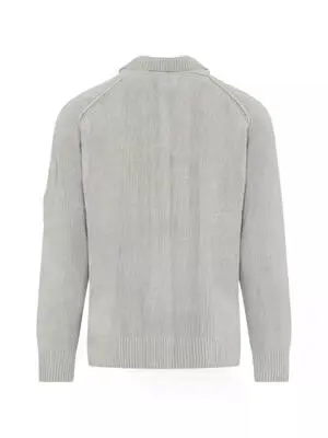 C.P. COMPANY Chenille Cotton Lens Polo Sweater