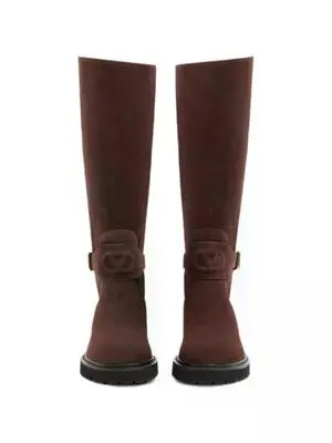 Valentino Garavani Vlogo Signature Leather Boots