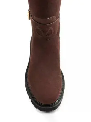 Valentino Garavani Vlogo Signature Leather Boots