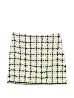 TWINSET Check Pattern Mini Skirt - Neutrals