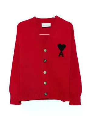 AMI Paris De Coeur Cardigan - Red