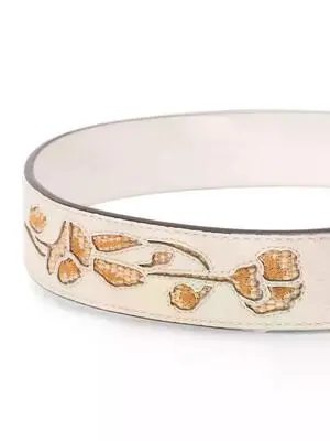 Ermanno Scervino Floral Embroidered Western Belt