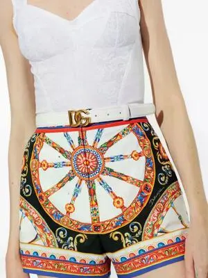 Dolce & Gabbana Calfskin Belt With Dg Logo