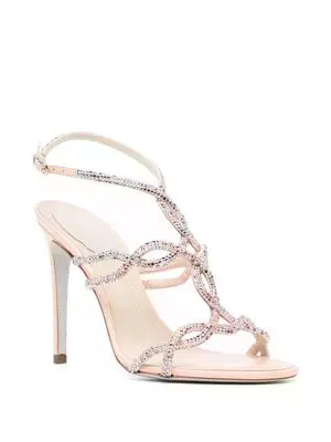 Rene Caovilla 105mm Braided Crystal-embellished Sandals