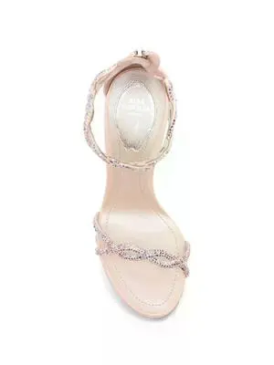 Rene Caovilla 130mm Braided Crystal Embellished Platform Sandals