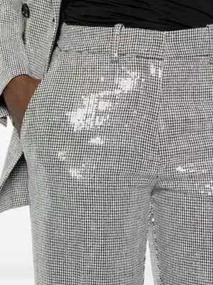 ERMANNO FIRENZE Sequin-embellished Houndstooth Trousers