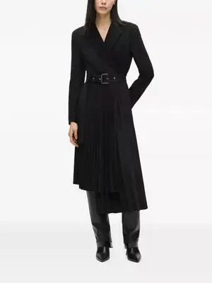 Karl Lagerfeld Asymmetrical Tailored Dress With Pleated Skirt