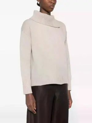 ANNE CLAIRE Asymmetric Roll-neck Sweater