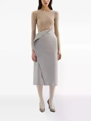 JIL SANDER Ribbed-knit Top - Neutrals