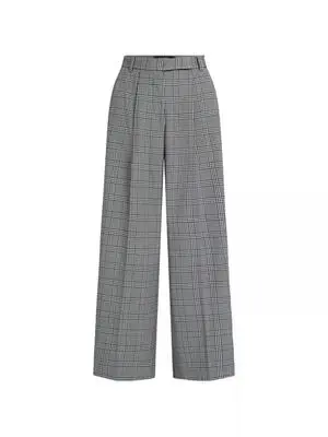 Karl Lagerfeld Houndstooth Pattern Wide-leg Trousers