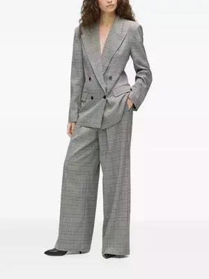 Karl Lagerfeld Houndstooth Pattern Wide-leg Trousers