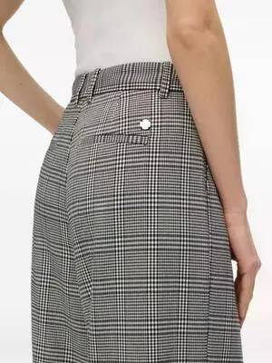 Karl Lagerfeld Houndstooth Pattern Wide-leg Trousers
