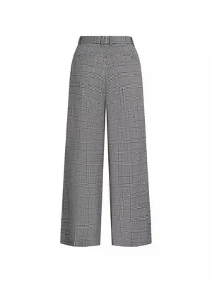 Karl Lagerfeld Houndstooth Pattern Wide-leg Trousers