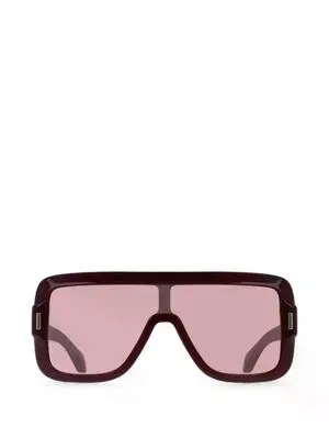 FERRAGAMO Geometric-frame Sunglasses - Red