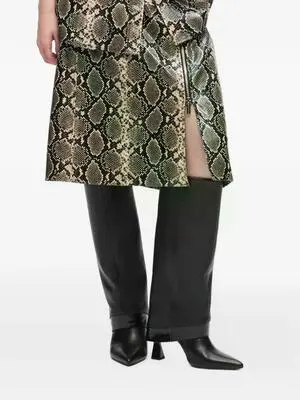 Karl Lagerfeld Faux-python Midi Skirt